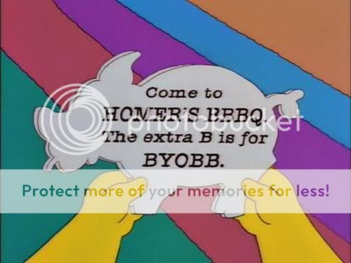 Come to Homer's BBBQ. The extra B is for BYOBB. : r/TheSimpsons