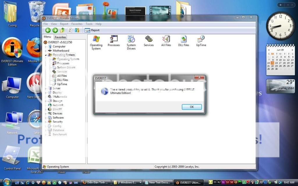 Lavalys EVEREST Ultimate 5.02 Build 1750_xem mọi thông tin về PC :cpu ...